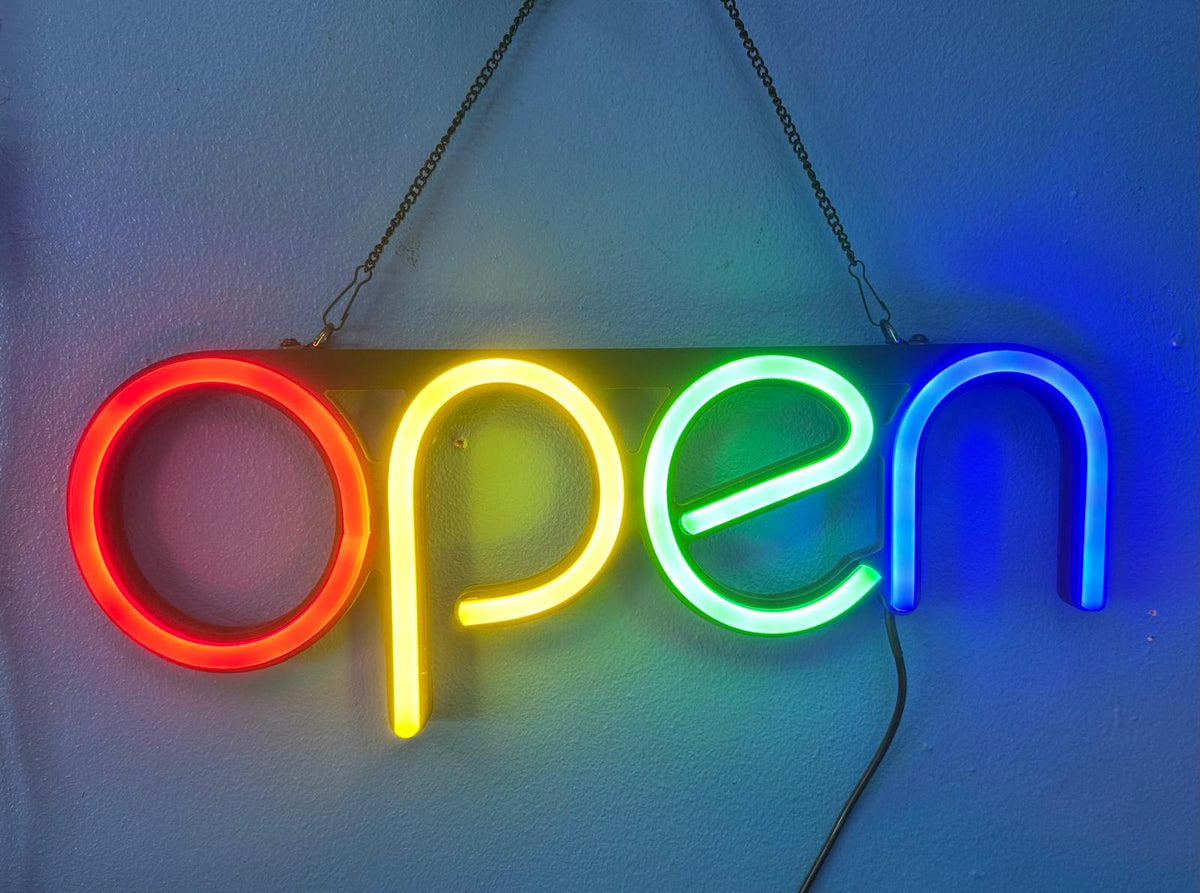 Open letrero neon – Kashi Supply